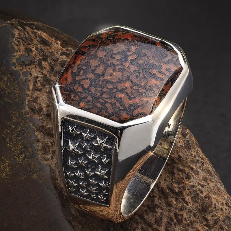 Men's Dinosaur Bone Ring