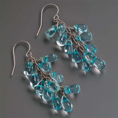 Locoral Azurine Blue Quartz Earrings | Edgebridge