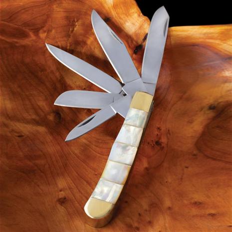 Mother Of Pearl 5 Blade Folding Knife | Skyjo