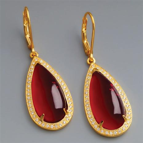 Scarlet Red Helenite Earrings | Twizio