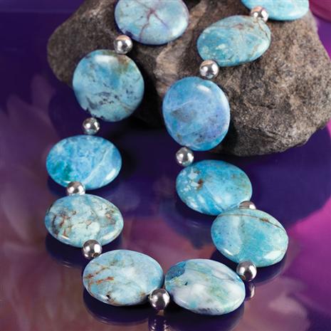 African Blue Opal Necklace | Flashtype