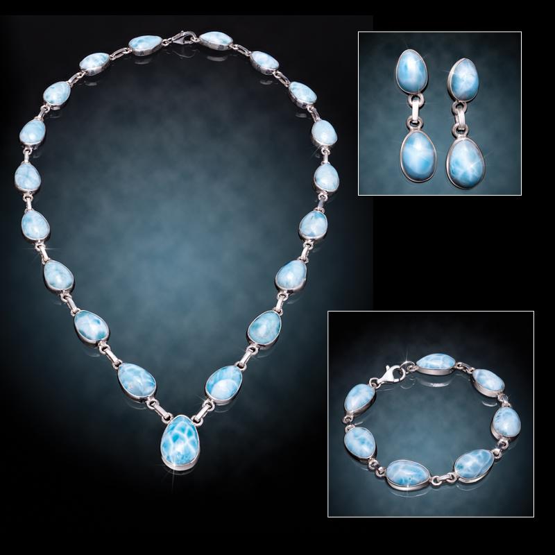 Larimar Pear Drop Collection
