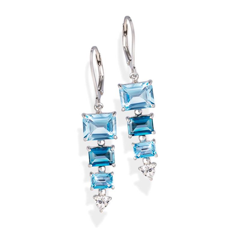 Arctic Blue Topaz Earrings