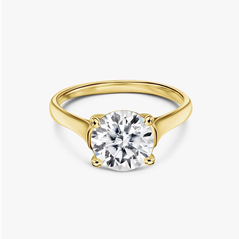 New Earth Lab Diamond Solitaire Ring 2 ct (14k yellow gold)