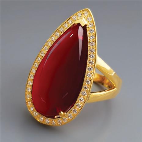Scarlet Red Helenite Ring | Tagdrive