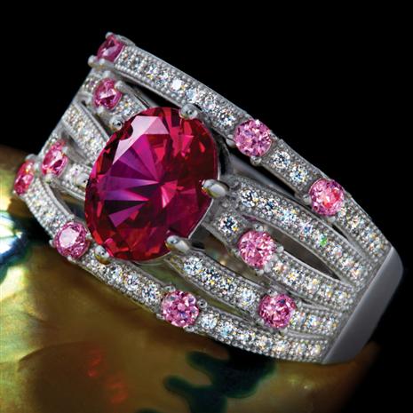 Vivian Lab-created Ruby Ring | Dazzletube