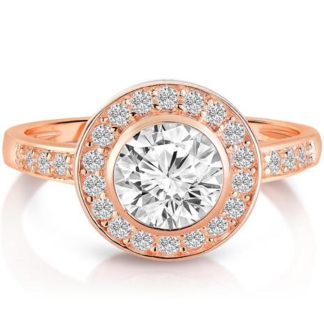 Sun And Stars Rose Gold-finished Diamondaura Ring | Fanu
